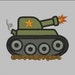 Tank Embroidery Design. Design for Embroidery Machine. 4x4 and 5x7 Hoop ...