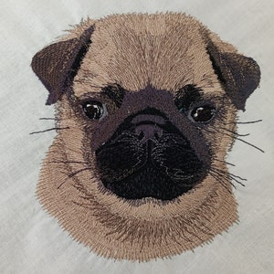 Pug Puppy Embroidery Design for Dog Lovers. Design for Embroidery ...