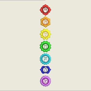 Chakras Embroidery Design for 8''hoop. the Size is 1''/8'' 24,5/199mm ...
