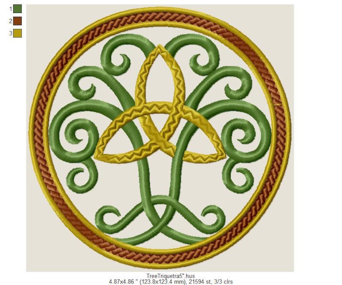 Celtic Tree With Triquetra. Embroidery Design for Embroidery - Etsy