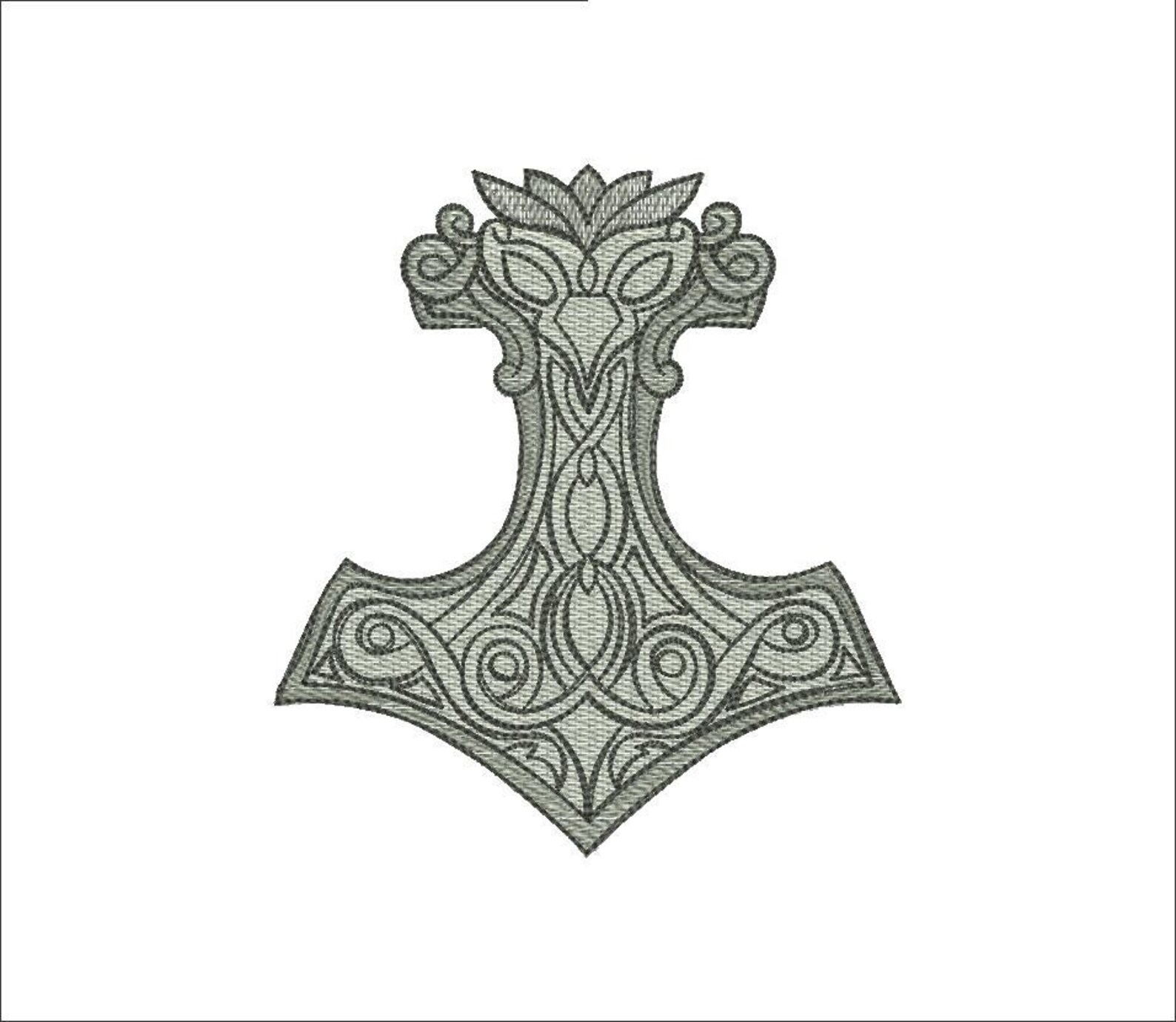 Thor's Hammer Embroidery Design for 6'' Hoop. All Formats. Instant ...