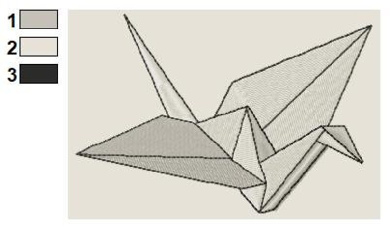 Japanese Paper Crane Embroidery Design. 3'' - Etsy