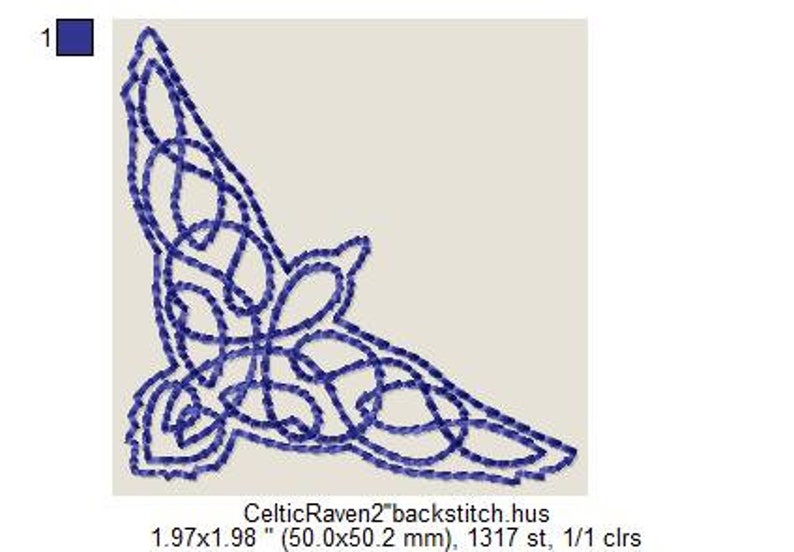 Celtic Raven. Design for Embroidery Machine. 2'' - Etsy