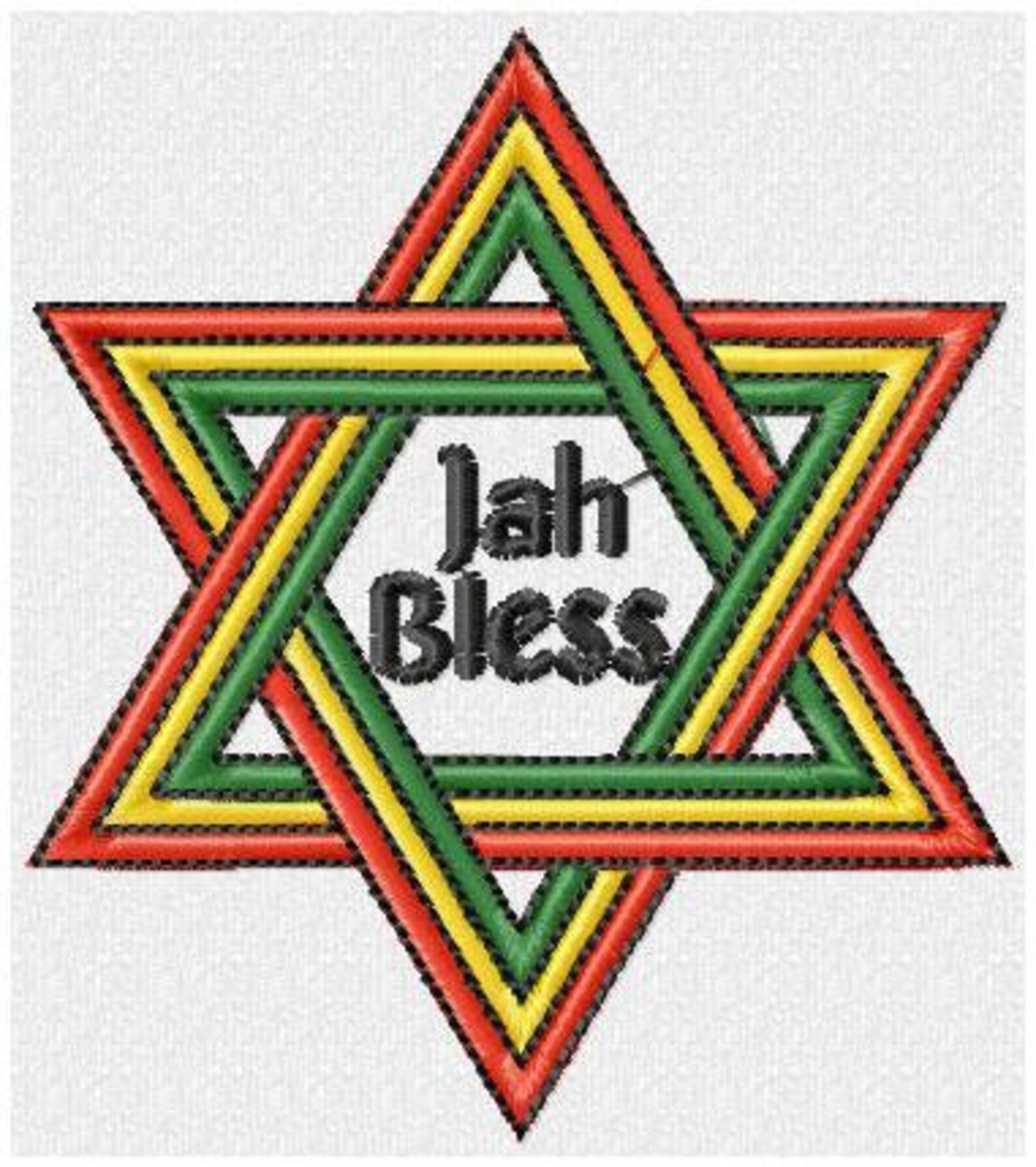 Jah Bless Embroidery Design. Three Sizes: 4'', 5'' and 6''. Design for ...