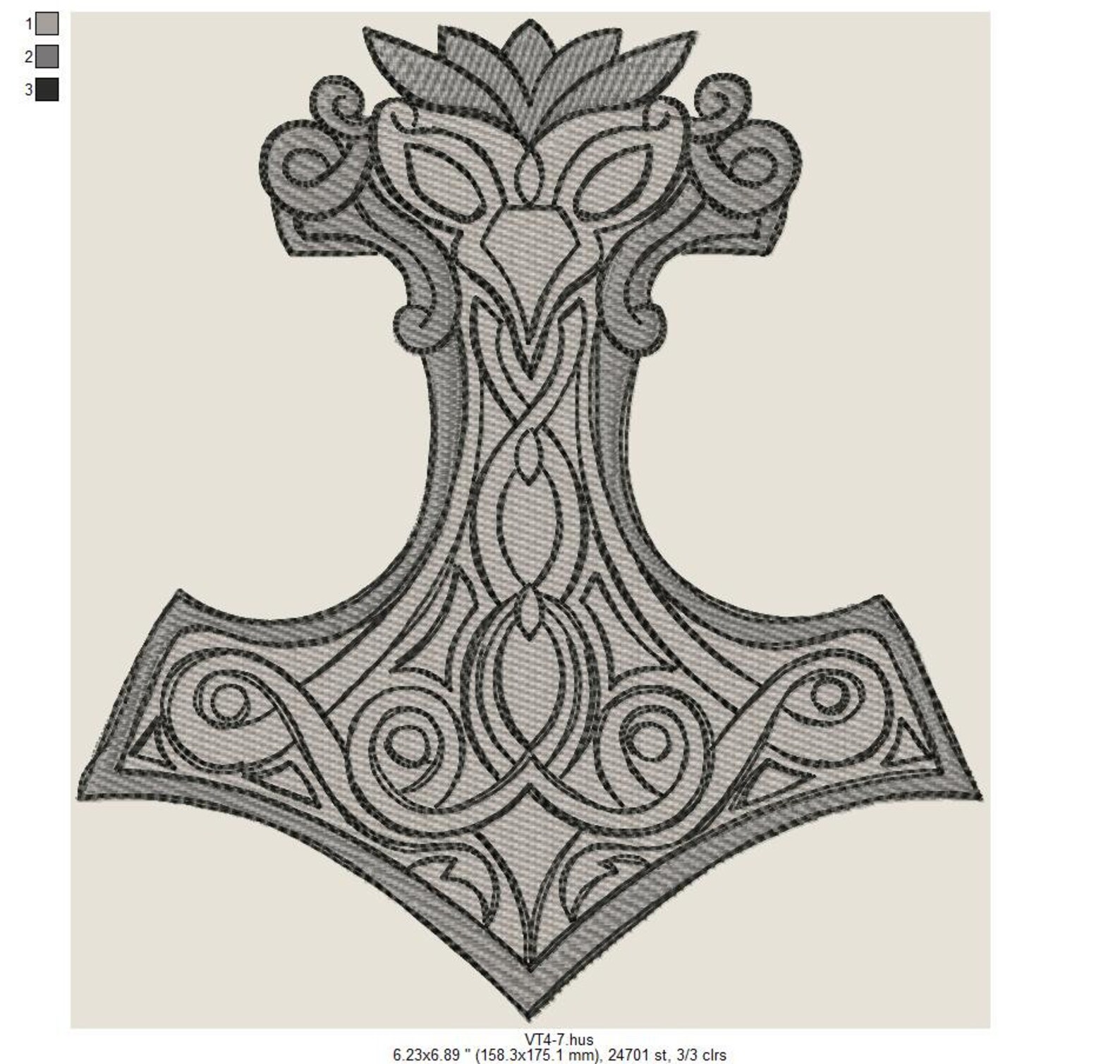 Thor's Hammer Embroidery Design for 7'' Hoop. All - Etsy