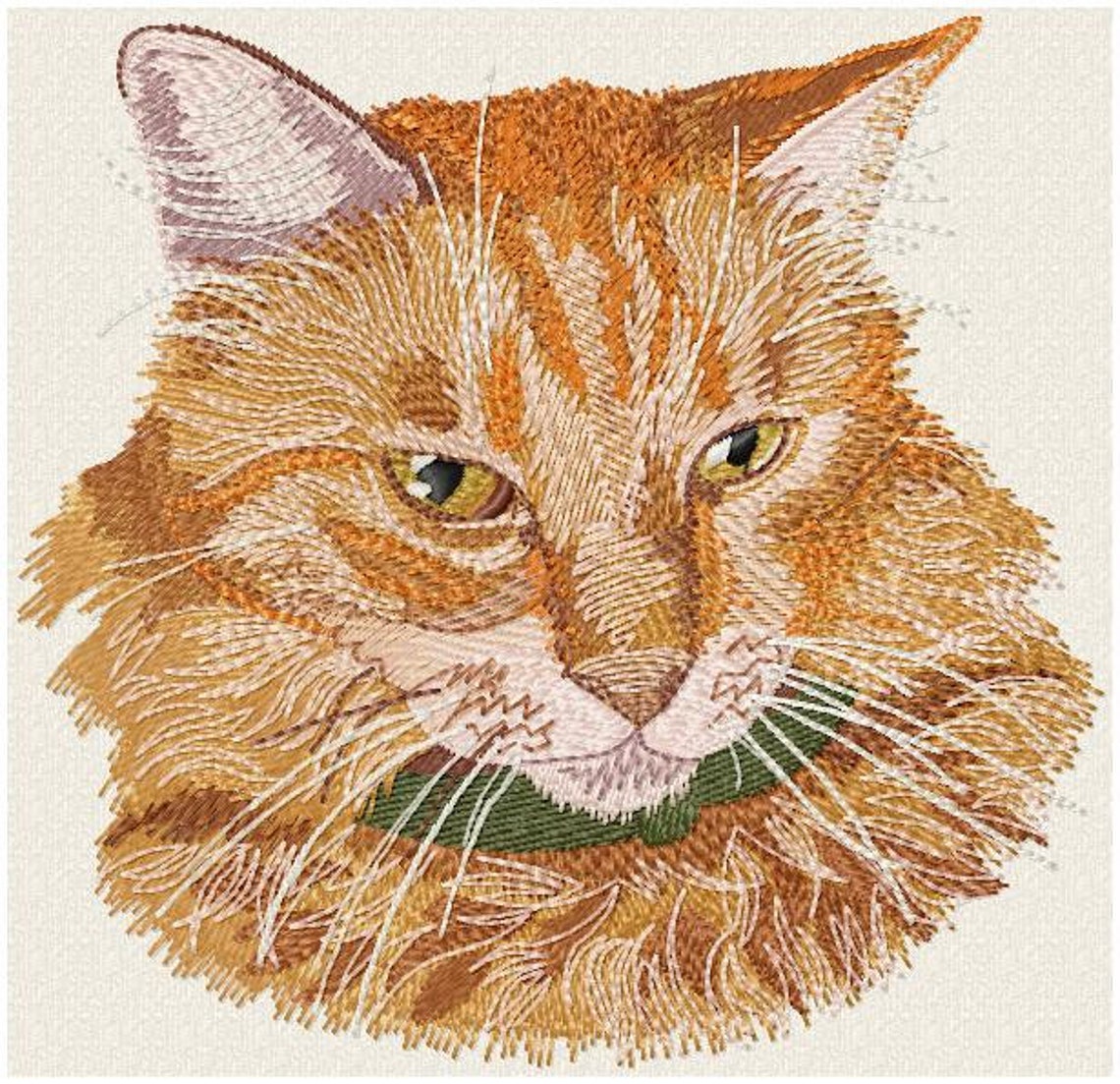 Maine Coon Ginger Cat Embroidery Design. Design for Embroidery Machine ...