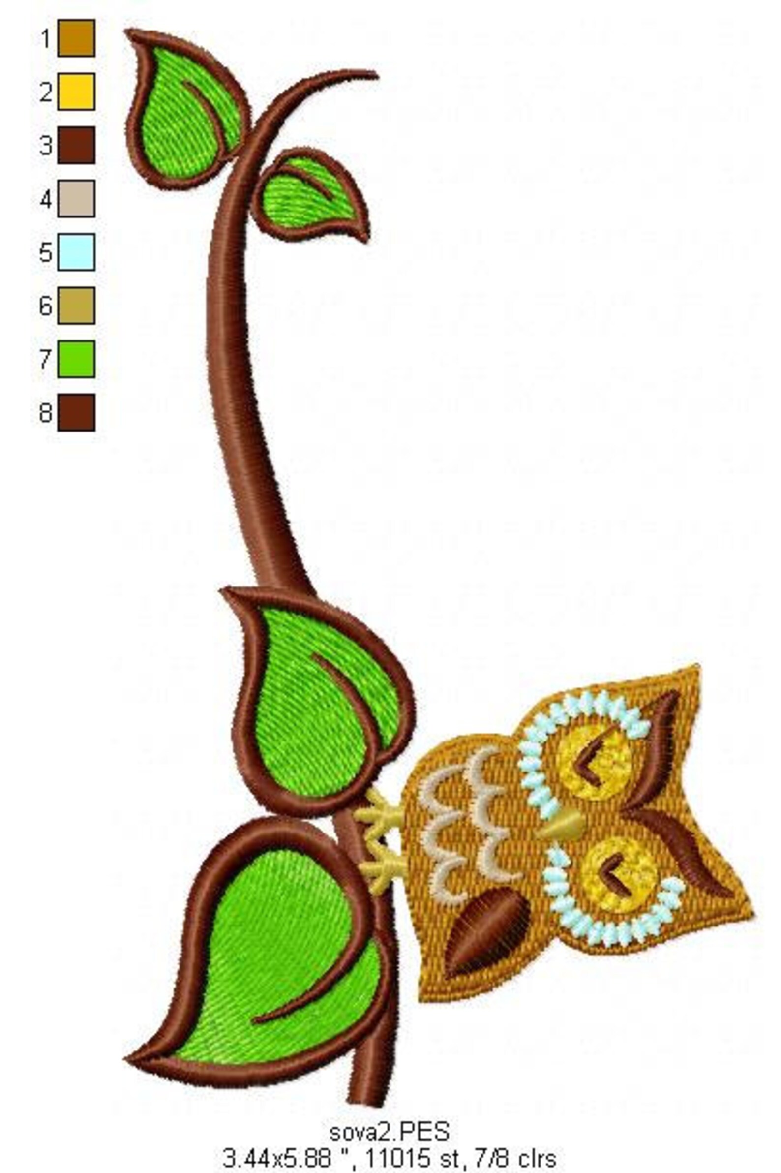 Owl Embroidery Design. Design for Embroidery Machine. - Etsy