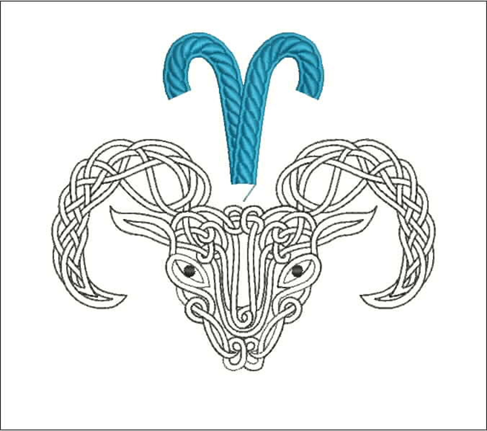 Aries Zodiac Machine Embroidery Design (instant Download) - Etsy