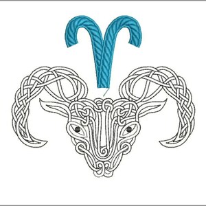 Zodiac Sign. Aries Machine Embroidery Design. 4'',5" and 6" Hoop. All ...