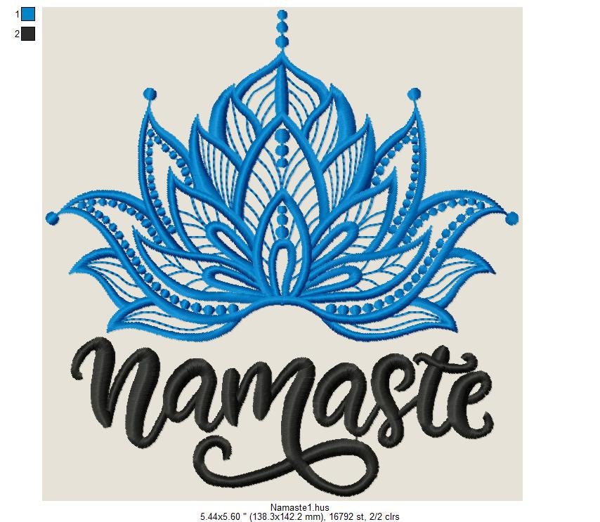 Namaste Embroidery Design for 6'' Hoop. Design for - Etsy
