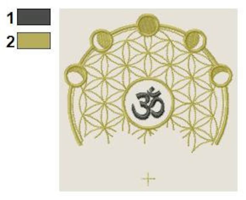 Lotus of Life Embroidery Design 8''. Split Design for 7'' Hoop. Flower ...