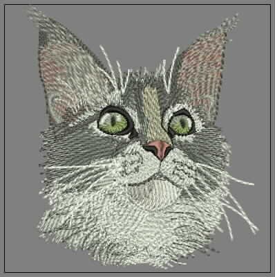 Maine Coon Cat Embroidery Design. Hoop 4. Design for - Etsy
