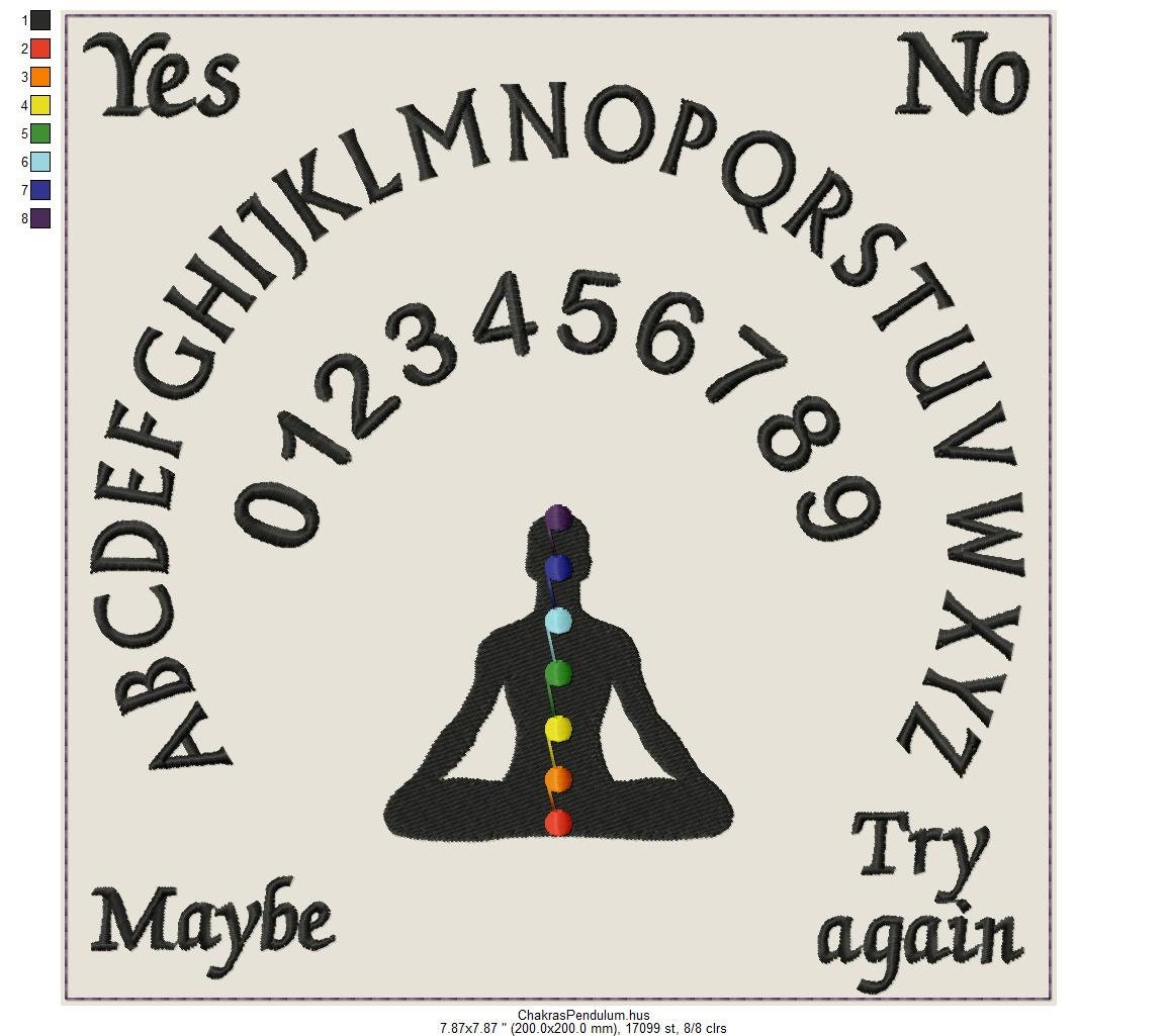 Pendulum Divination Mat Embroidery Design. for 8'' | Etsy