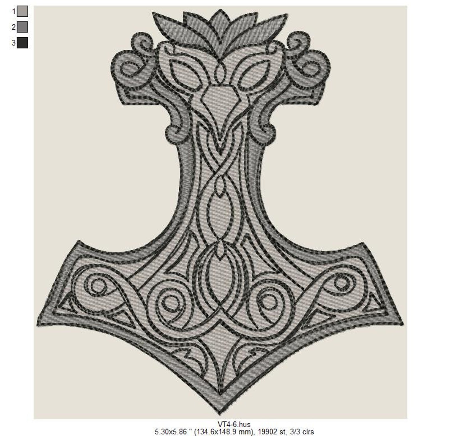 Thor's Hammer Embroidery Design for 6'' Hoop. All - Etsy