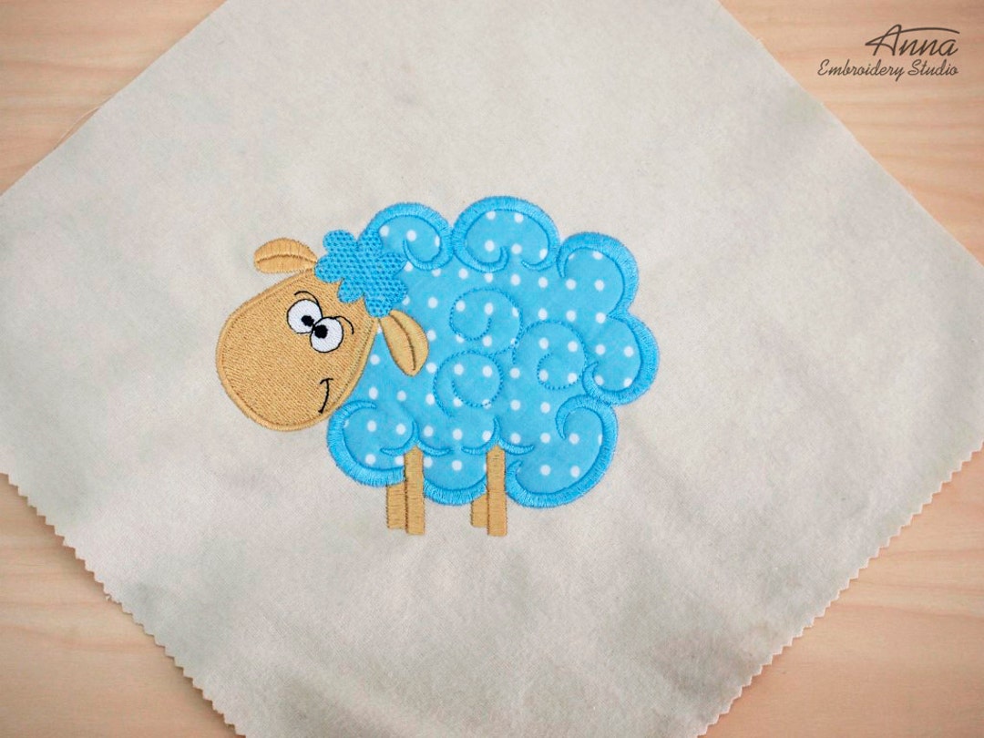 Lamb Applique Design for Embroidery Machine, 4'', 5'', 6'' Hoop ...