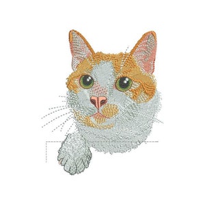 Ginger Cat Embroidery Design. Design for Embroidery Machine. 4.3"/5.1 ...