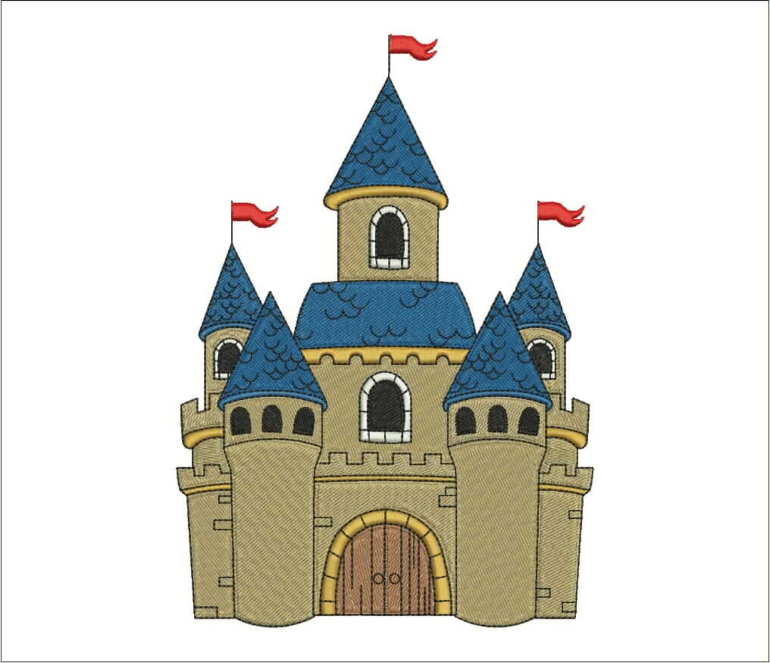 Medieval Castle. Embroidery Design for Embroidery Machine. 5.4"x7.8 ...