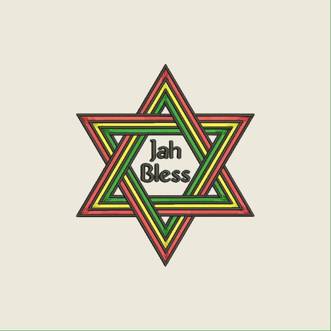 Jah Bless Embroidery Design. Three Sizes: 4'', 5'' and 6''. Design for ...