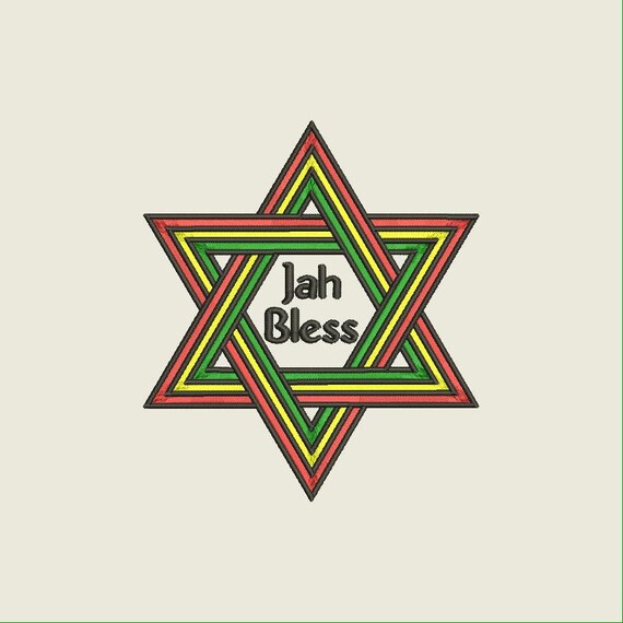 Jah Bless embroidery design. Three sizes: 4'' | Etsy