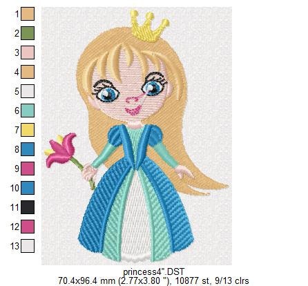Little Princess. Design for Embroidery Machine. 4 and 6 Inch. - Etsy