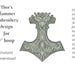 Thor's Hammer Embroidery Design for 7'' Hoop. All Formats. Instant ...