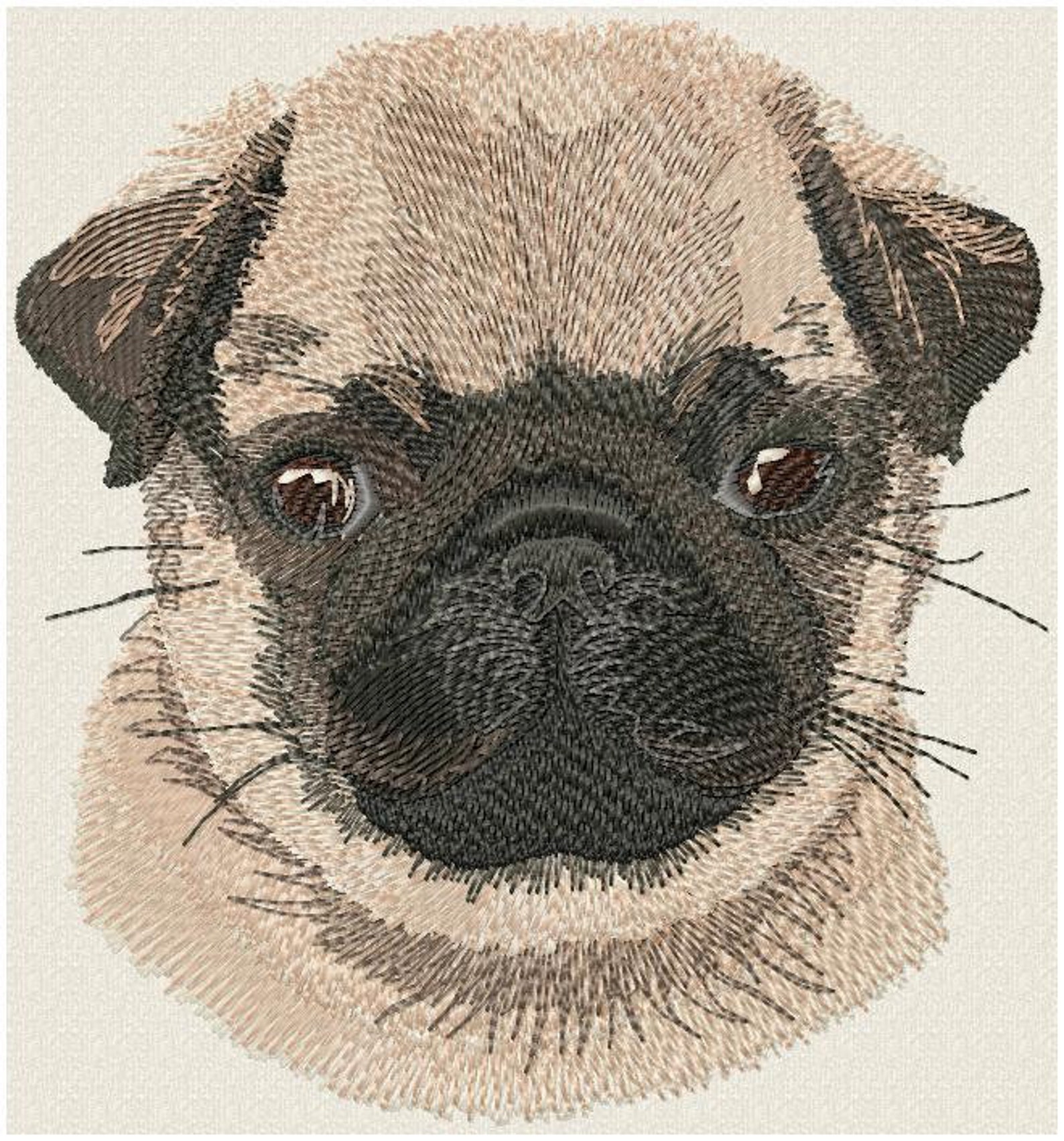 Pug Puppy Embroidery Design for Dog Lovers. Design for | Etsy