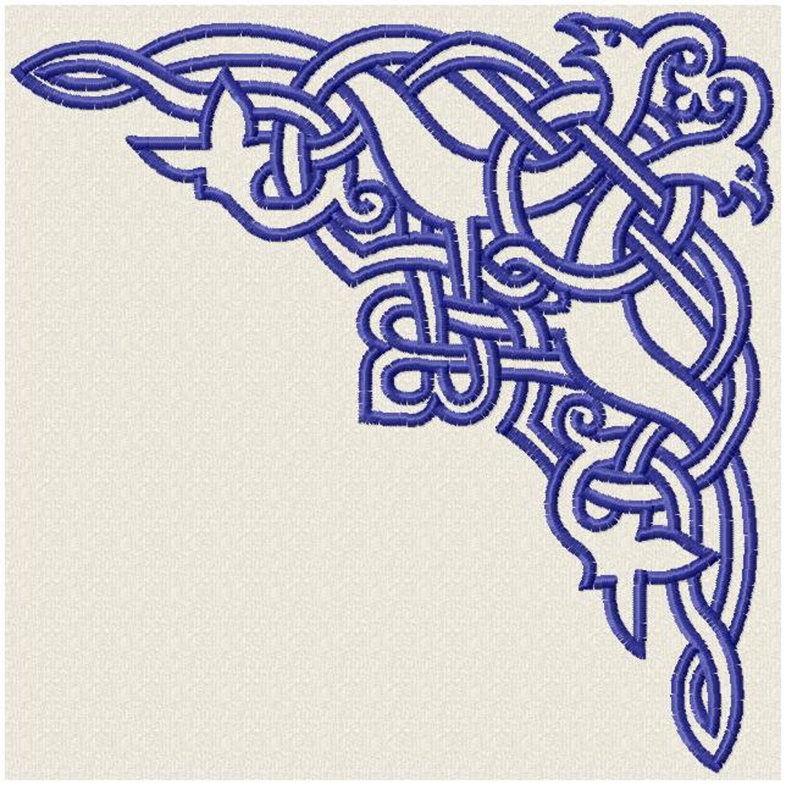 Celtic corner. Design for embroidery machine. 4'' | Etsy