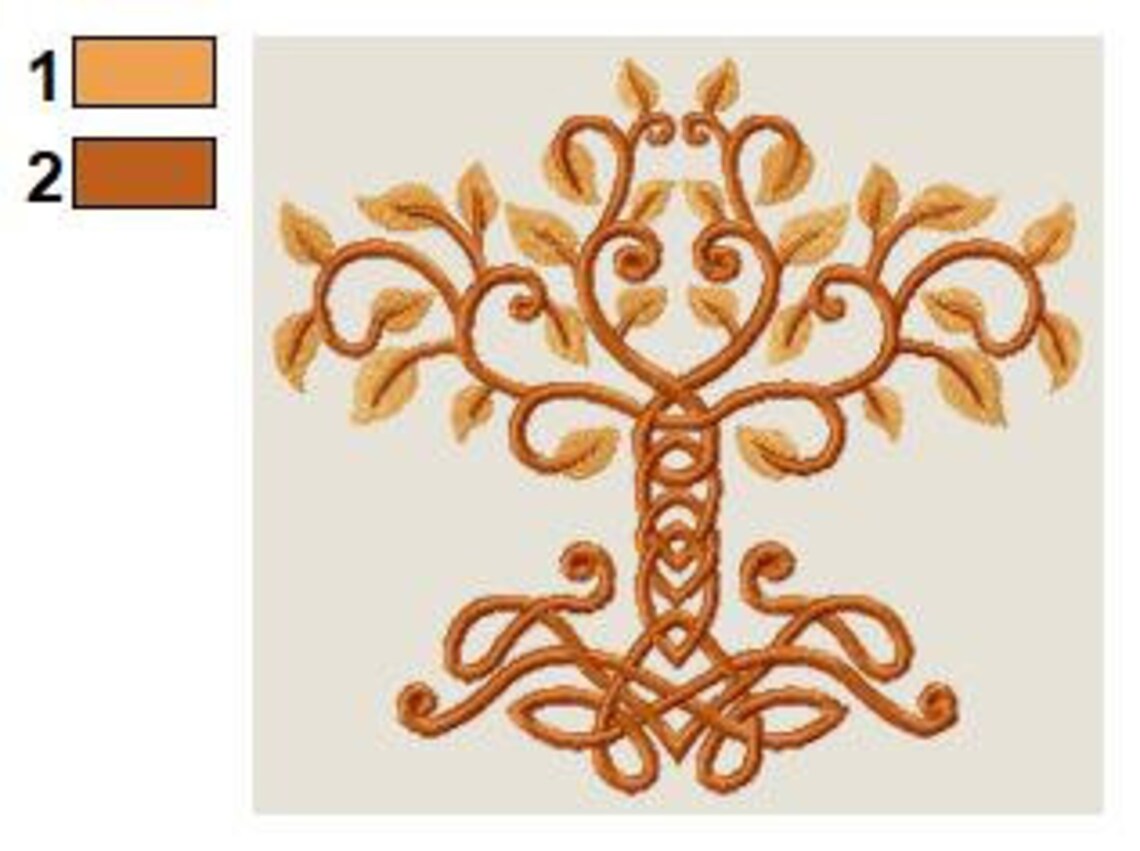 Celtic Tree Embroidery Design. 5'' 6'' | Etsy