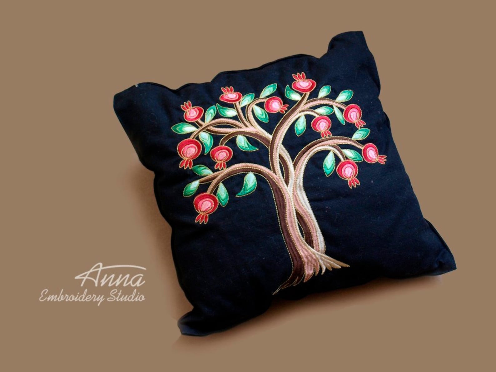 Pomegranate Tree design for embroidery machine. | Etsy