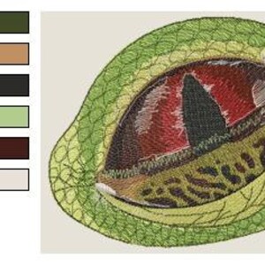 Reptile Eye Embroidery Design, Photorealistic Lizard Frog (6.3x4.65 ...