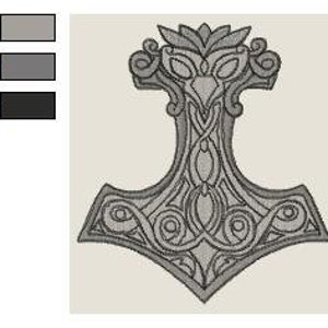 Thor's Hammer Embroidery Design for 7'' Hoop. All Formats. Instant ...