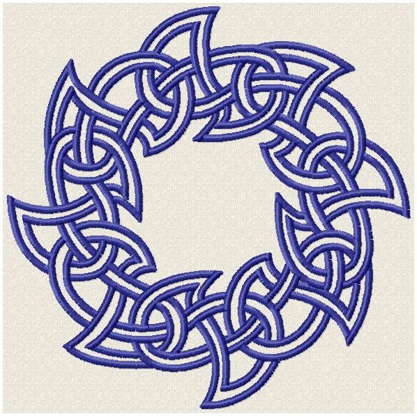 Celtic Circle Motive. Design for Embroidery Machine. - Etsy Israel
