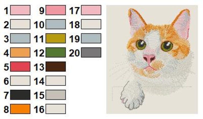 Ginger Cat Embroidery Design. Design for Embroidery Machine. - Etsy Israel