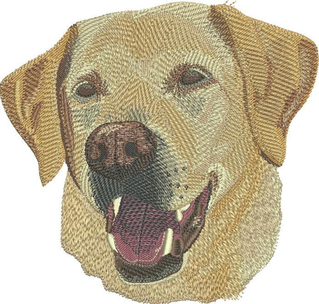 Labrador Embroidery Design, Pet Portrait for Embroidery Machine - Etsy