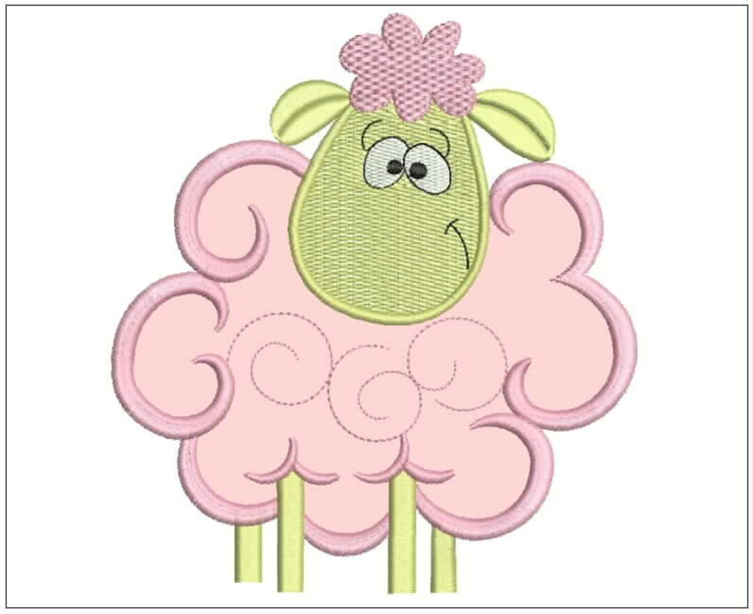 Lamb Applique Design for Embroidery Machine. 4'', 5'', 6'' - Etsy
