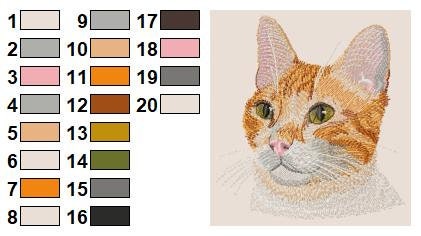 Ginger Cat Embroidery Design. Design for Embroidery Machine. - Etsy