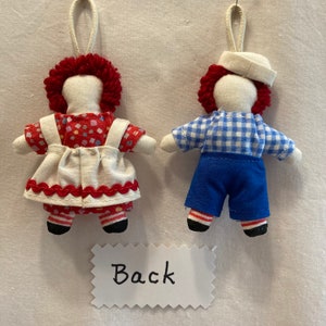 Raggedy Ann OR Andy Doll Keychains, Ornament, Accessory - Etsy