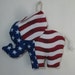 Fabric Patriotic Elephant, Republican GOP Keychain, Ornament, Accessory ...