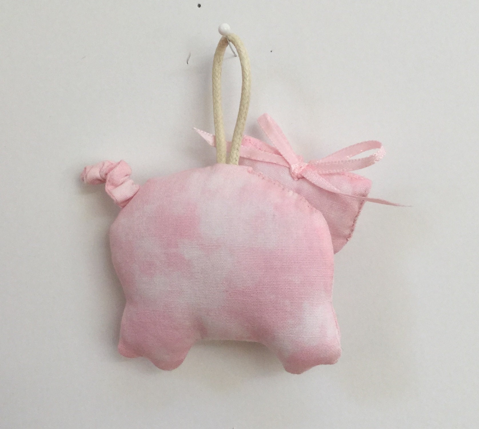 2 PATTERN OPTIONS - Fabric Button-nose Pig Keychain, Ornament ...