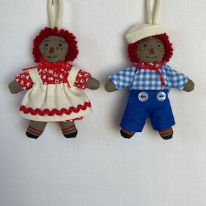 Raggedy Ann OR Andy Doll Keychains, Ornament, Accessory - Etsy