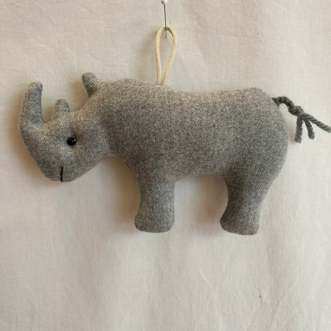 4 PATTERNS - Fabric 2-legged Rhinoceros (rhino) Keychain, Ornament ...