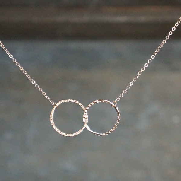 Two Rings Necklace - Etsy