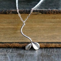 Little Sprout Necklace in Silver / New Mom Necklace • Gift for Her ...
