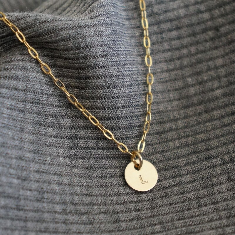Gold Disc Necklace - Etsy