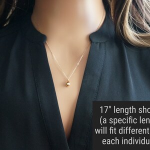 Gold Teardrop Necklace // Small Tear Drop Pendant on a 14k Gold Filled ...