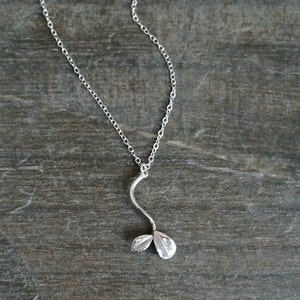 Little Sprout Necklace in Silver / New Mom Necklace • Gift for Her ...