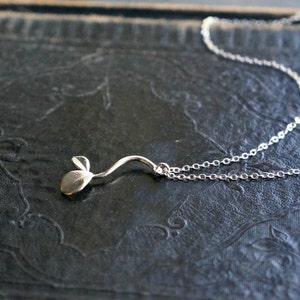 Little Sprout Necklace in Silver / New Mom Necklace • Gift for Her ...