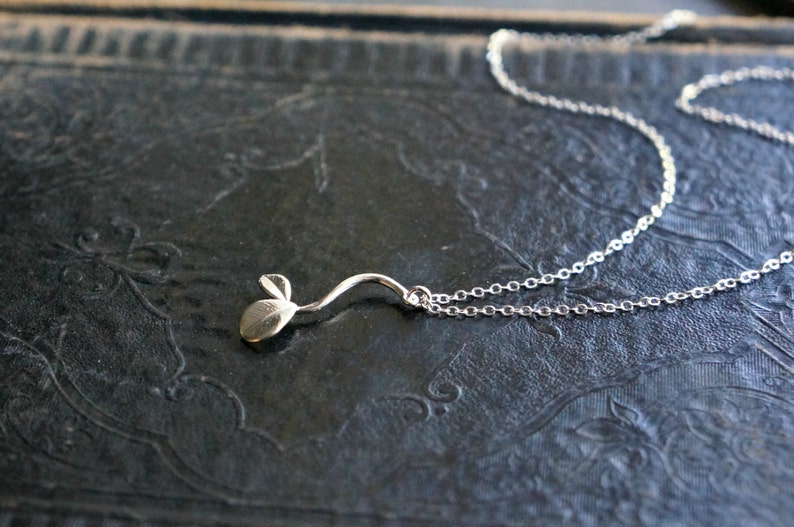 Little Sprout Necklace in Silver / New Mom Necklace Gift for - Etsy