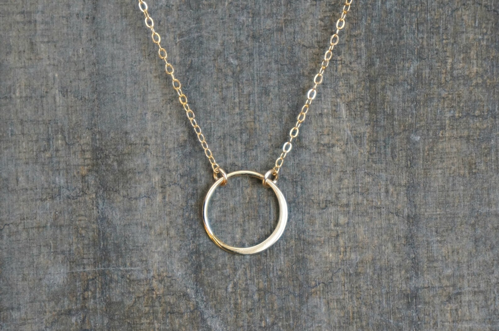Karma Circle Necklace / Small 12mm Gold Infinity Pendant on - Etsy