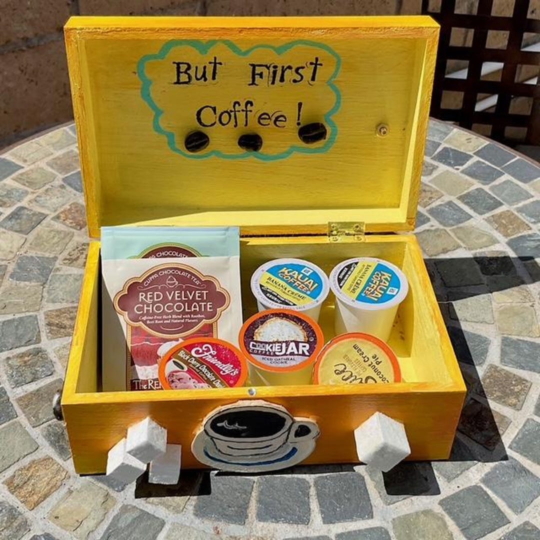 Wooden Themed Coffee Box - Etsy